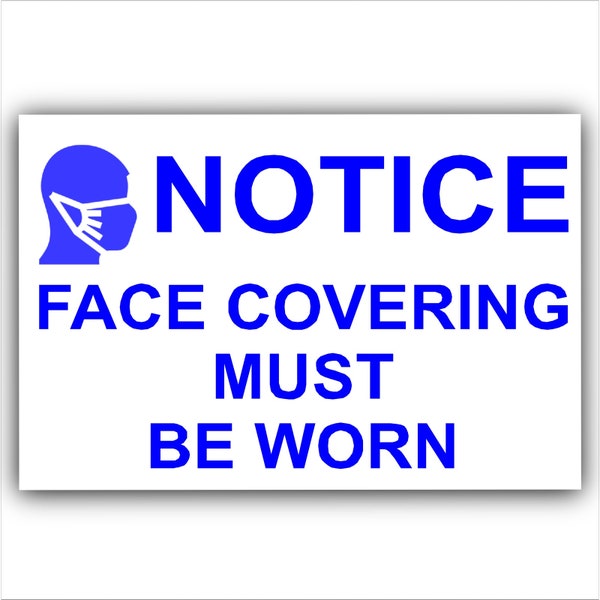 Face Covering Sign - Etsy