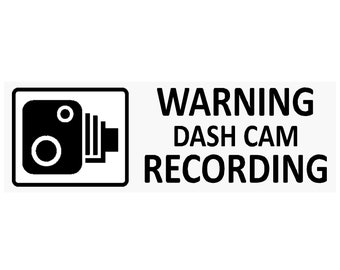 Dash Cam Warning - Etsy