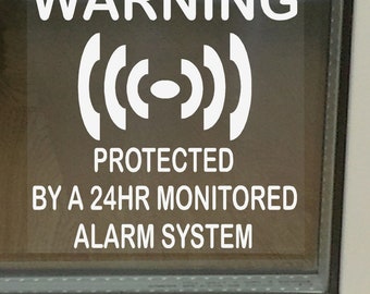 Alarm System Stickers - Etsy