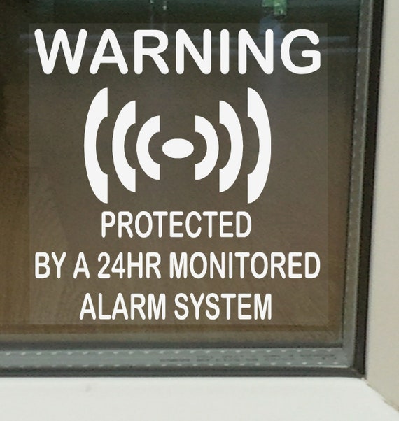 Gadgets 6 x Protected by a 24hr Monitored Alarm System Stickers Window ...