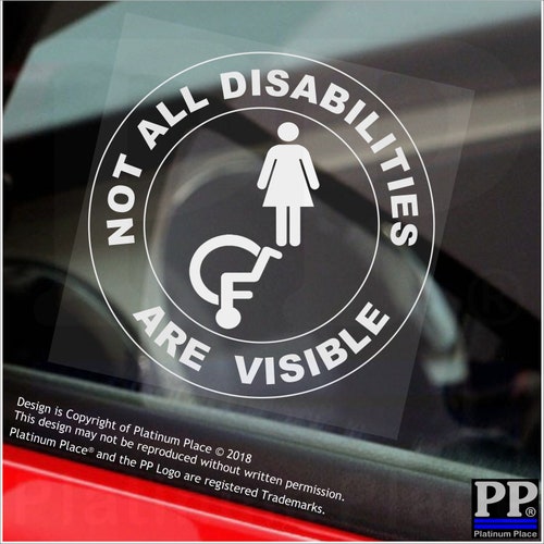 Not All Disabilities Are Visible Bumper Sticker Vinyl Decal - Etsy