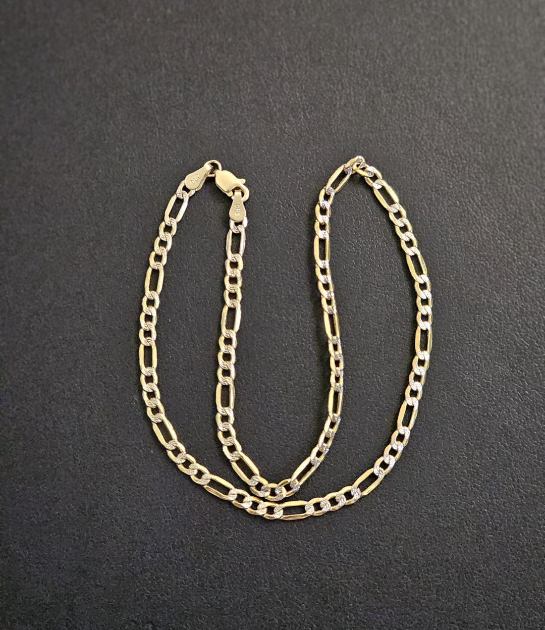 14k Gold Two Tone Anklet 10 Inch - Etsy