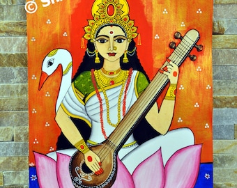 The Gaddi Bride Indian Folk Art | Etsy