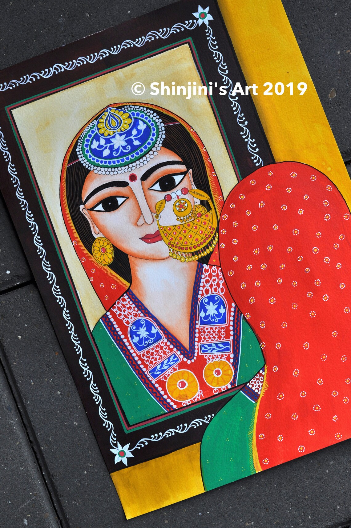 The Gaddi Bride (indian Folk Art) - Etsy