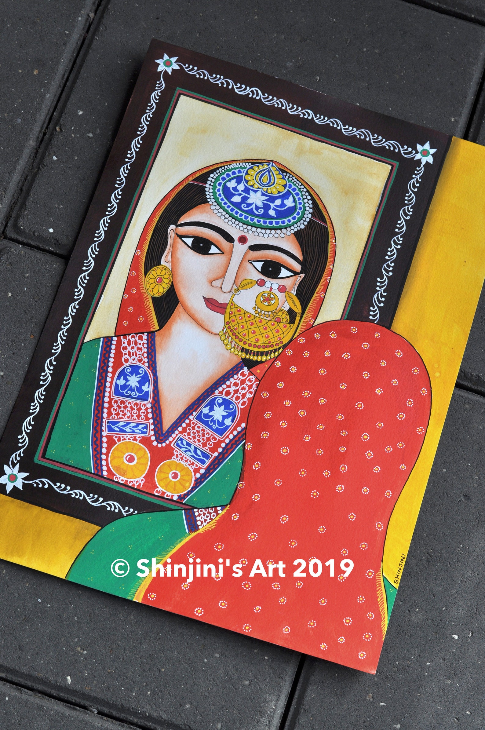 The Gaddi Bride (indian Folk Art) - Etsy
