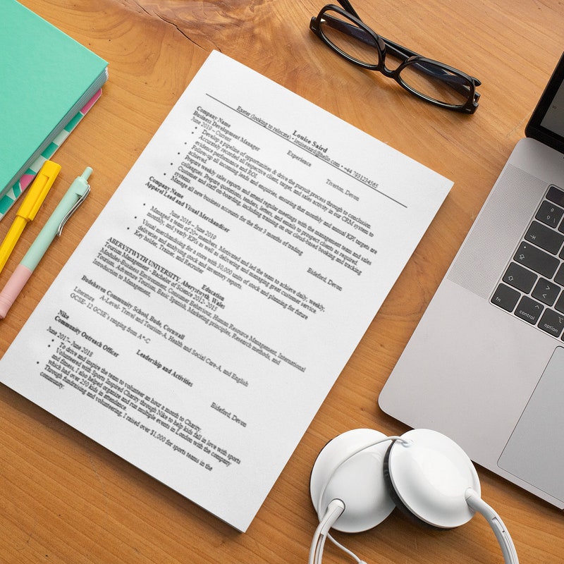 Harvard Cv Template - Etsy