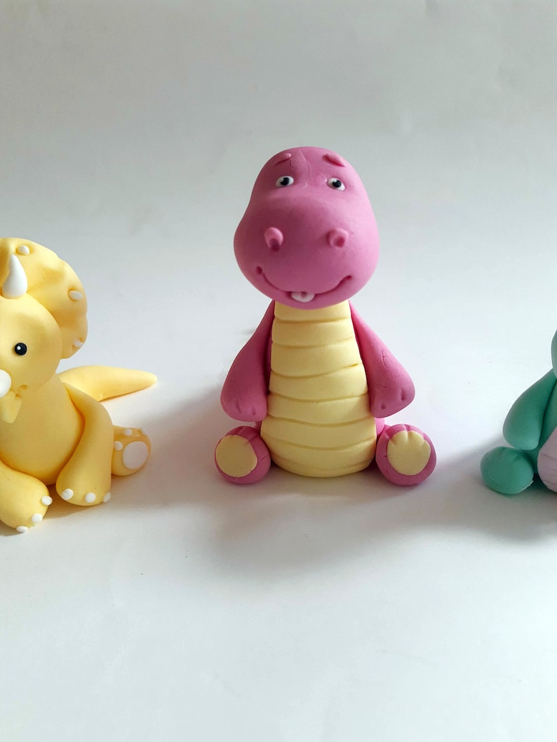 Baby Dinosaurs Cake Toppers Cute Dino Fondant Topper for Cake ...