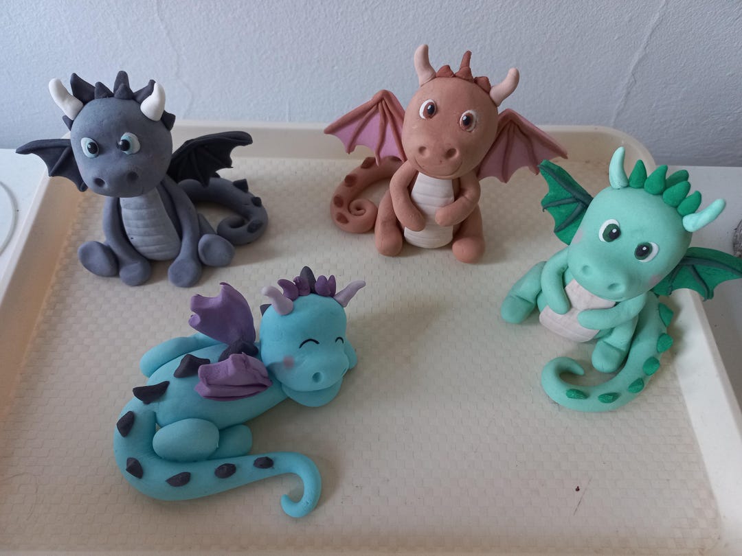 Baby Dragon Fondant Cake Topper – Edible Decoration for Birthday Cakes ...