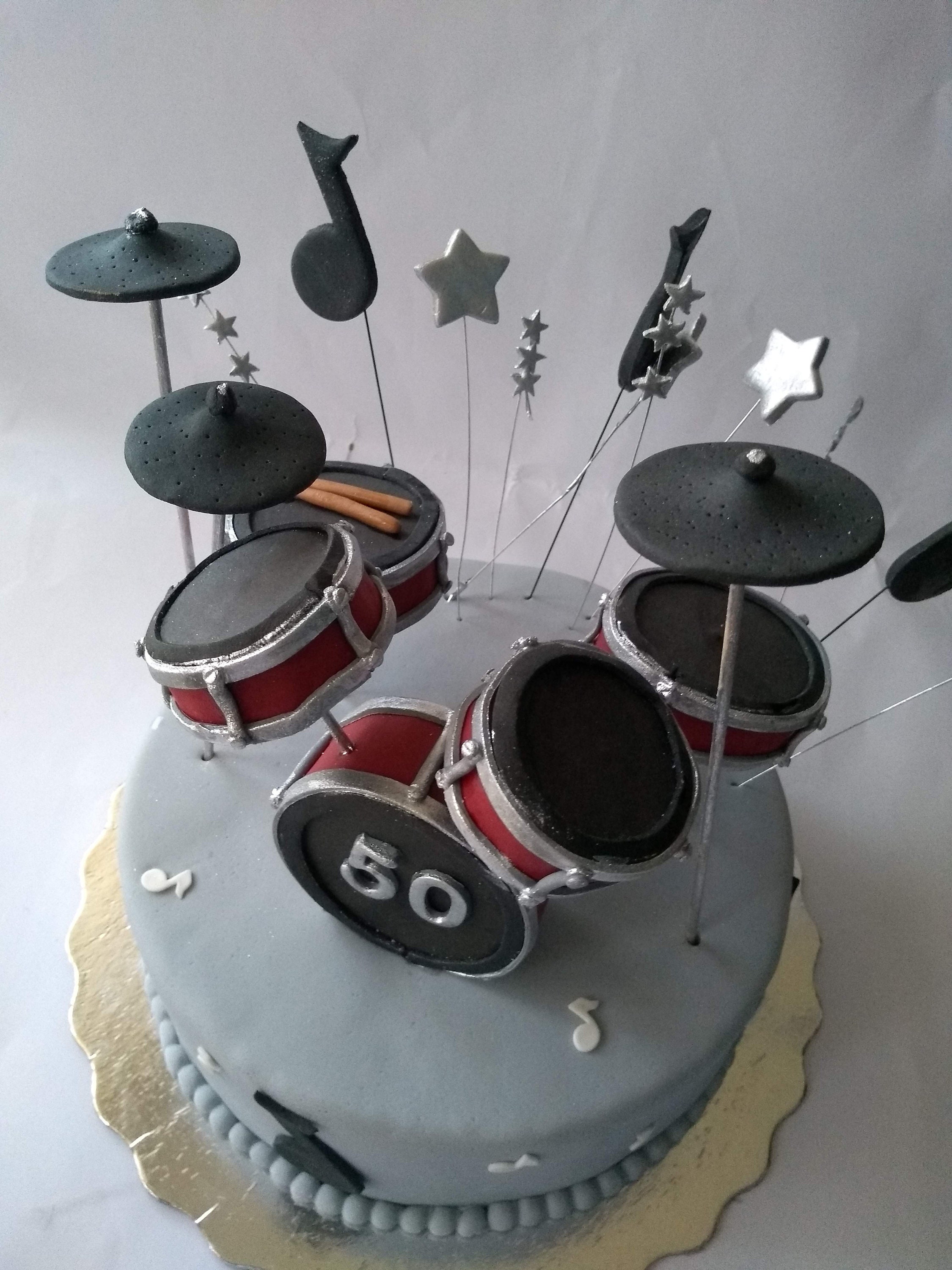 Drum Set Cake Topper, Fondant Drums Cake Topper - Etsy