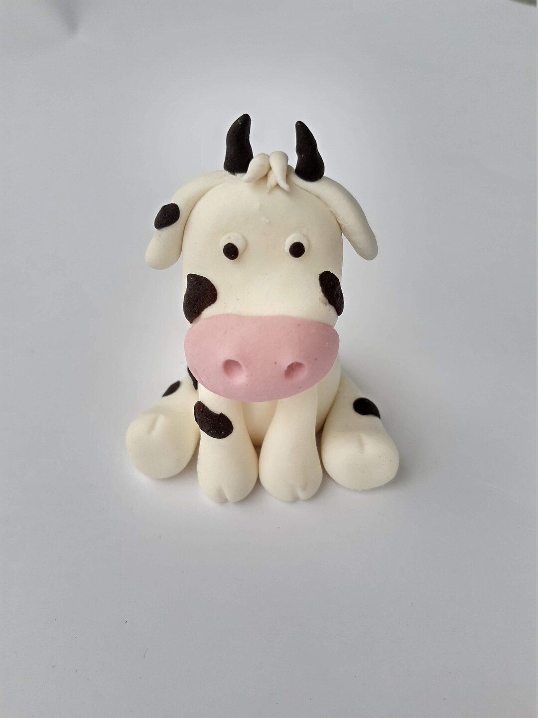 Pastel fondant vaca Topper hecho a mano Toppers pastel comestible ...