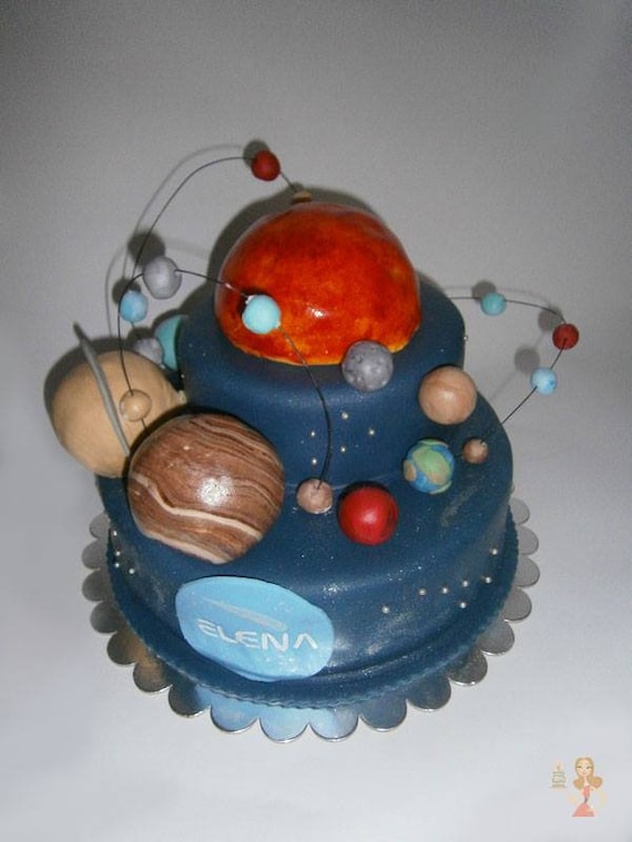Fondant Planets Solar System Cake Toppers Space Birthday Party - Etsy