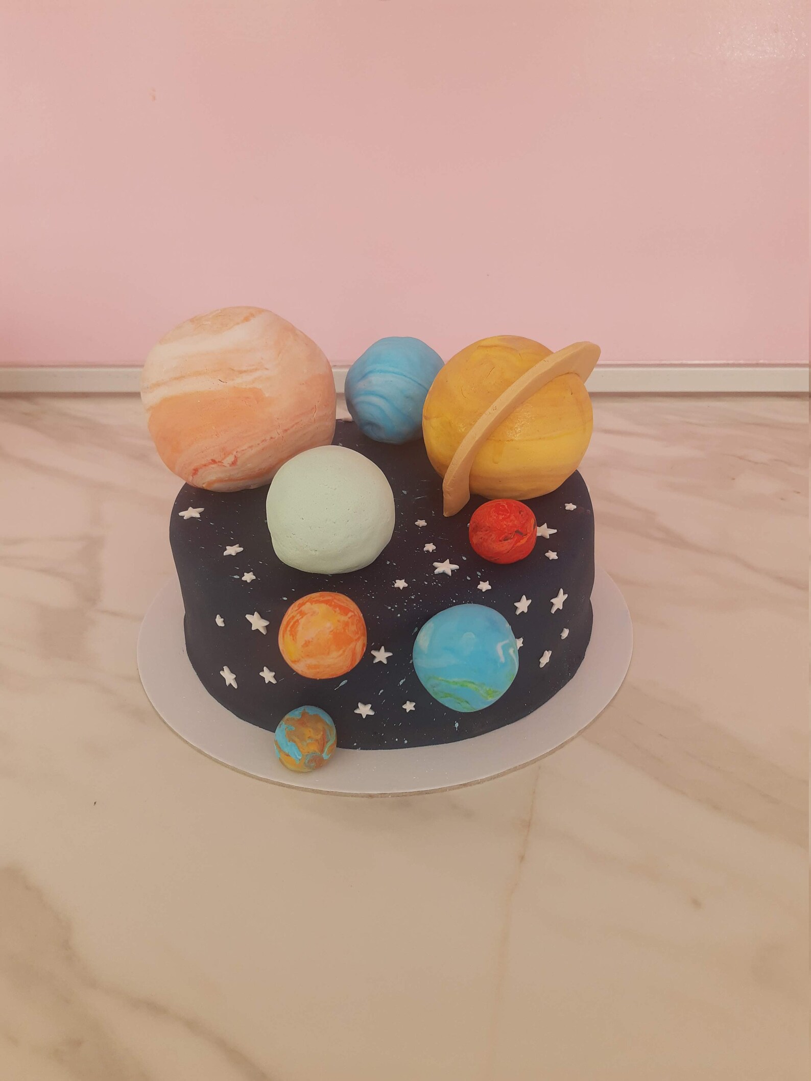 Fondant Planets Solar System Cake Toppers Space Birthday Party Planets ...