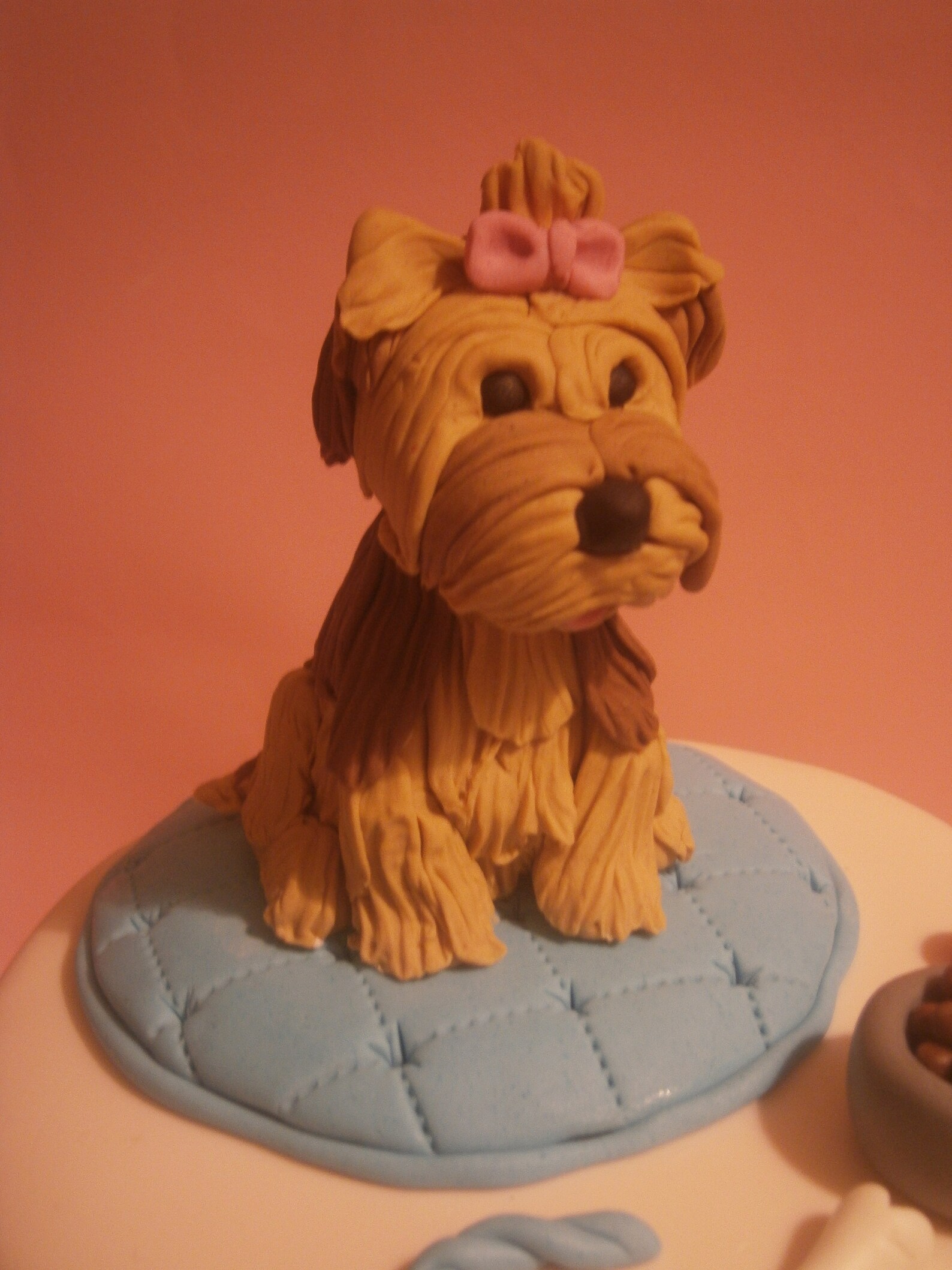 Yorkie Cake Topper Fondant Toppers Cute Dog Cake Topper Yorkshire ...