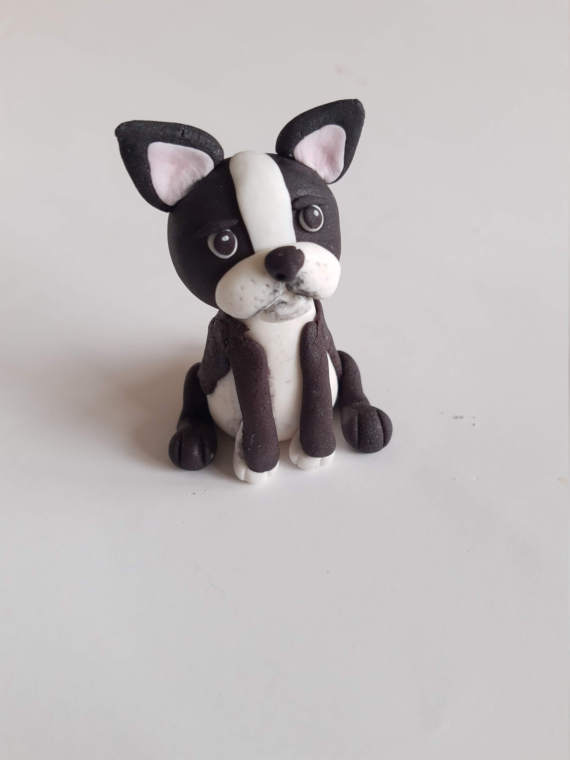Boston Terrier Fondant Cake Topper Handmade Cake Toppers Dog - Etsy