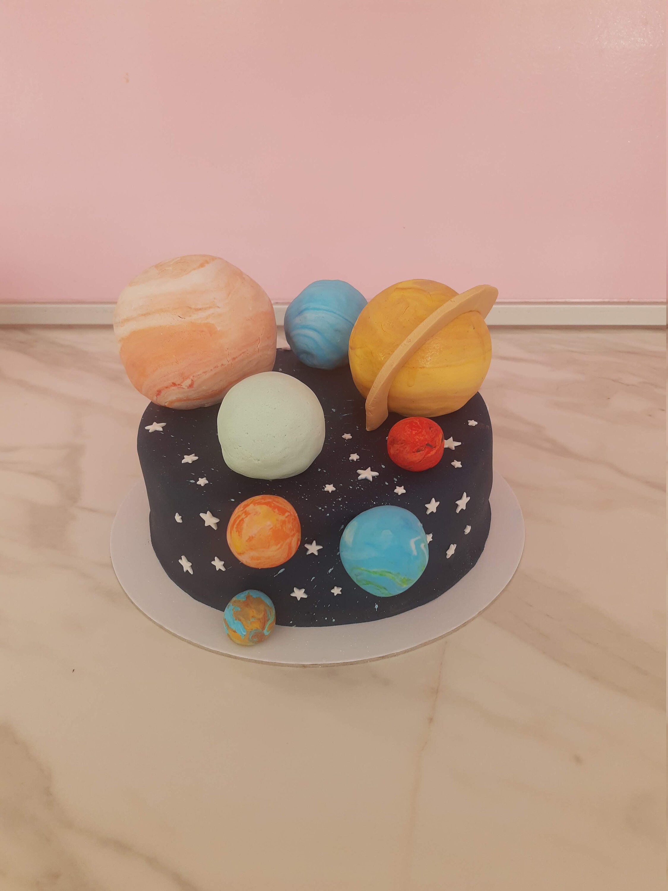 Fondant Planets Solar System Cake Toppers Space Birthday Party Planets ...