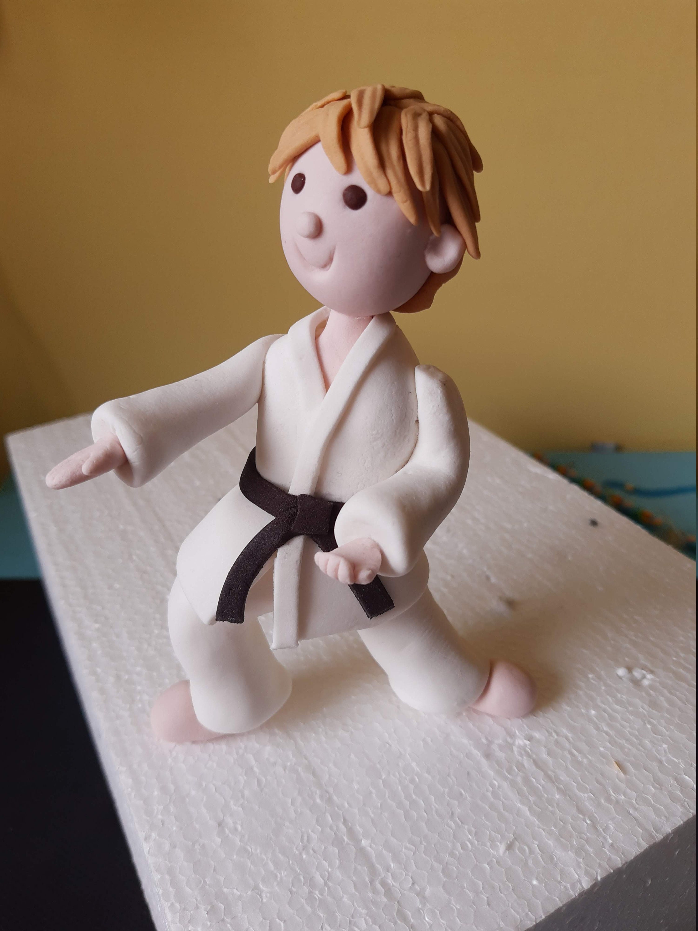 Karate Boy Cake Topper Boy's Birthday Fondant Topper Karate Gift ...