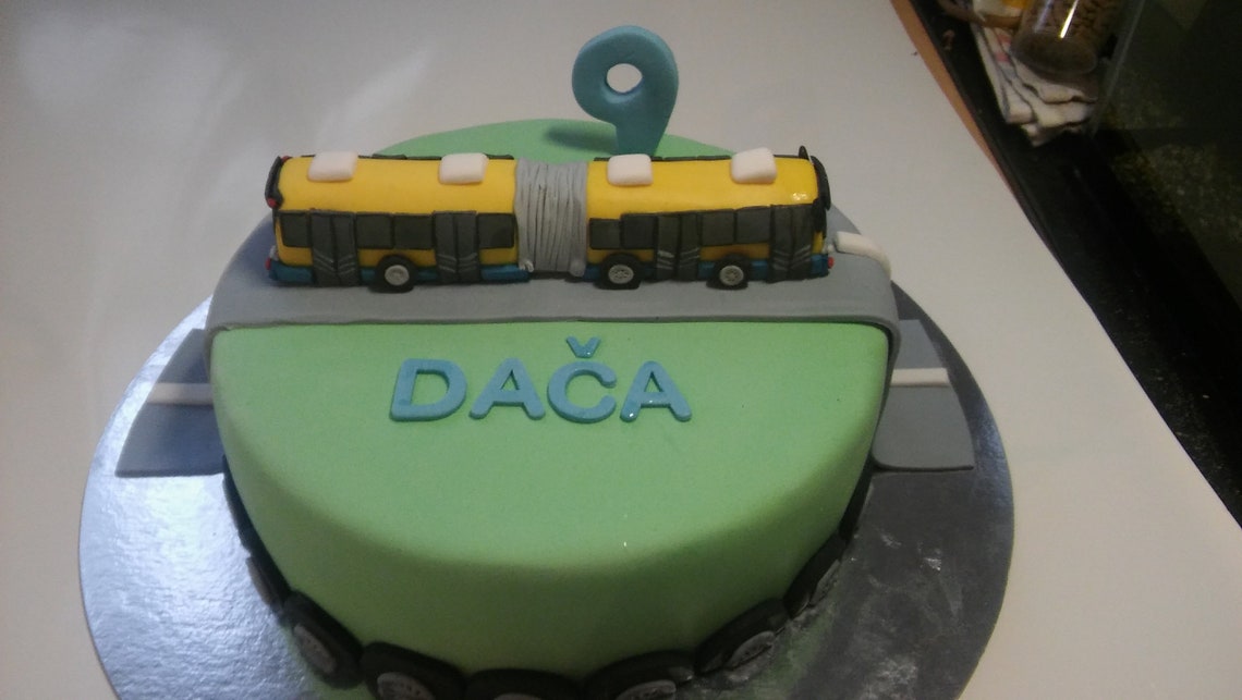 Bus Fondant Cake Topper City Bus Topper Fondant Cake Topper - Etsy