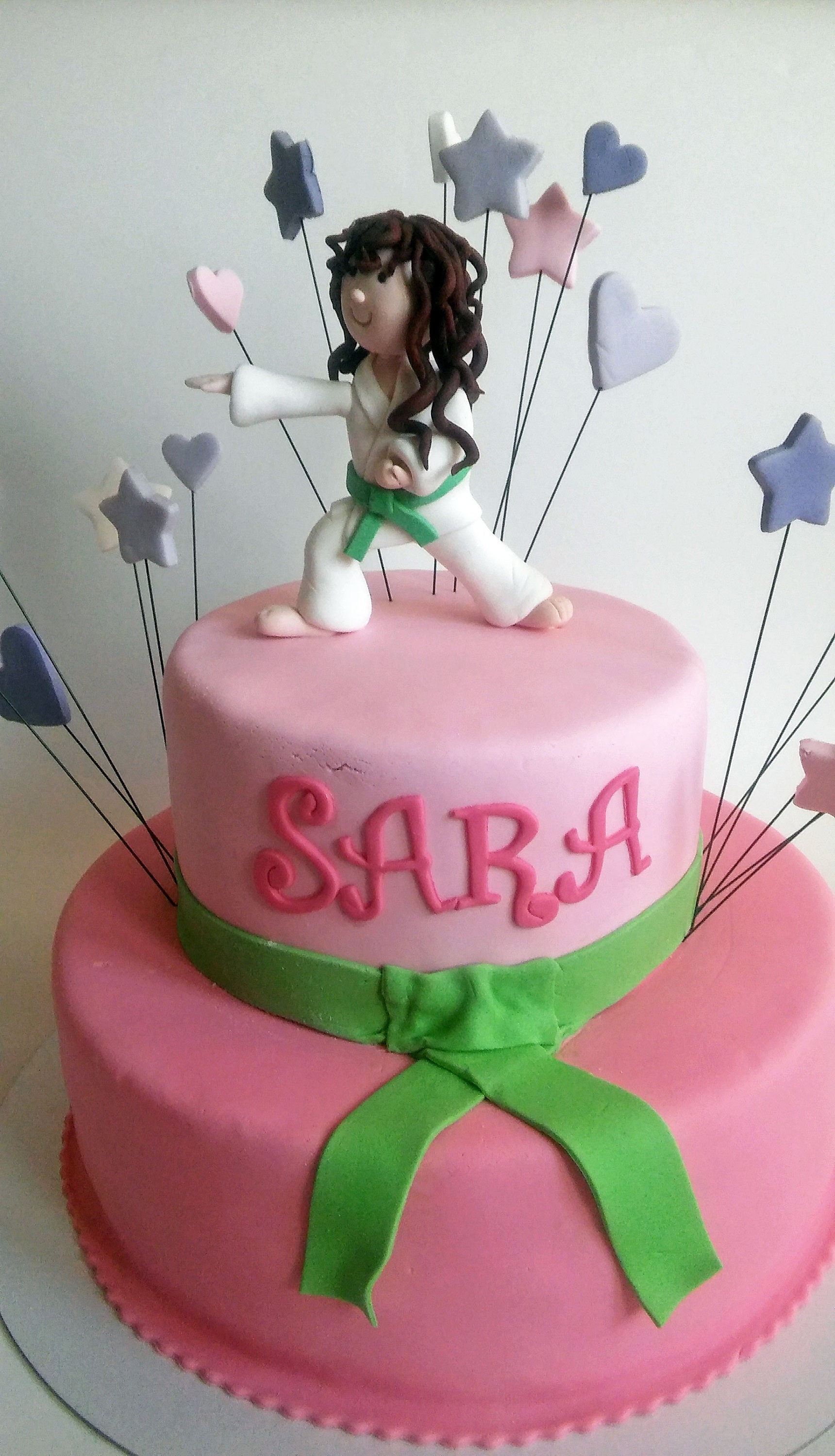 Karate Girl Cake Topper Girl's Birthday Fondant Topper Karate Gift ...