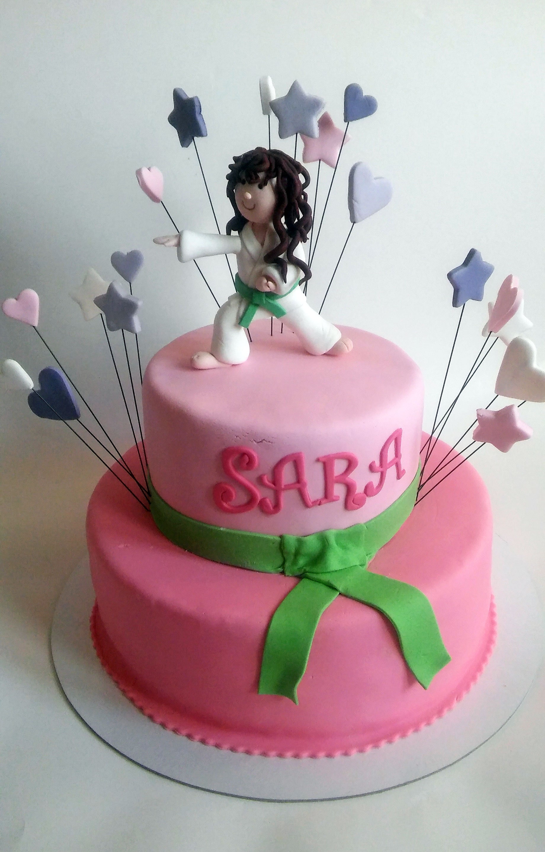 Karate Girl Cake Topper Girl's Birthday Fondant Topper Karate Gift ...
