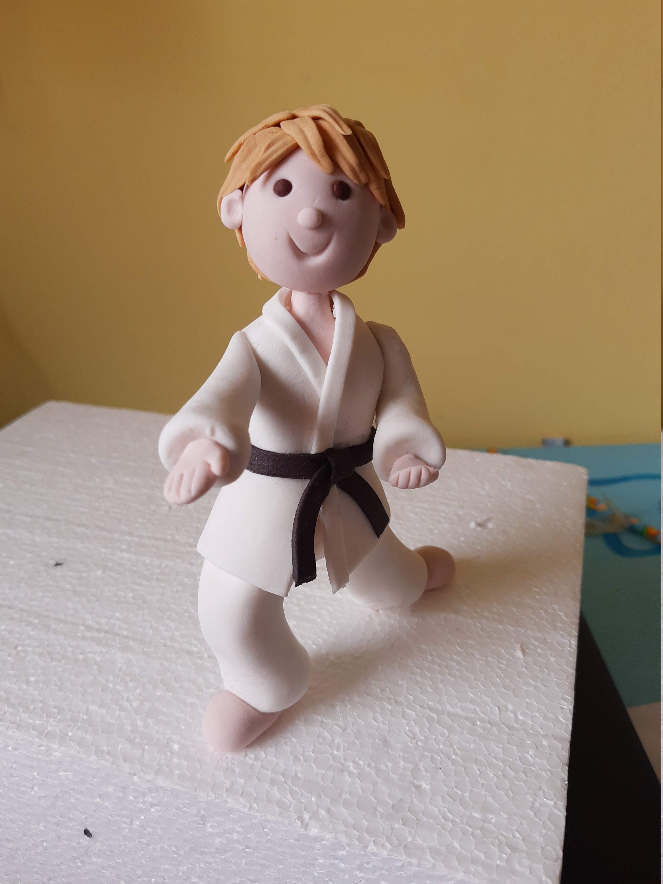 Karate Boy Cake Topper Boy's Birthday Fondant Topper Karate Gift ...