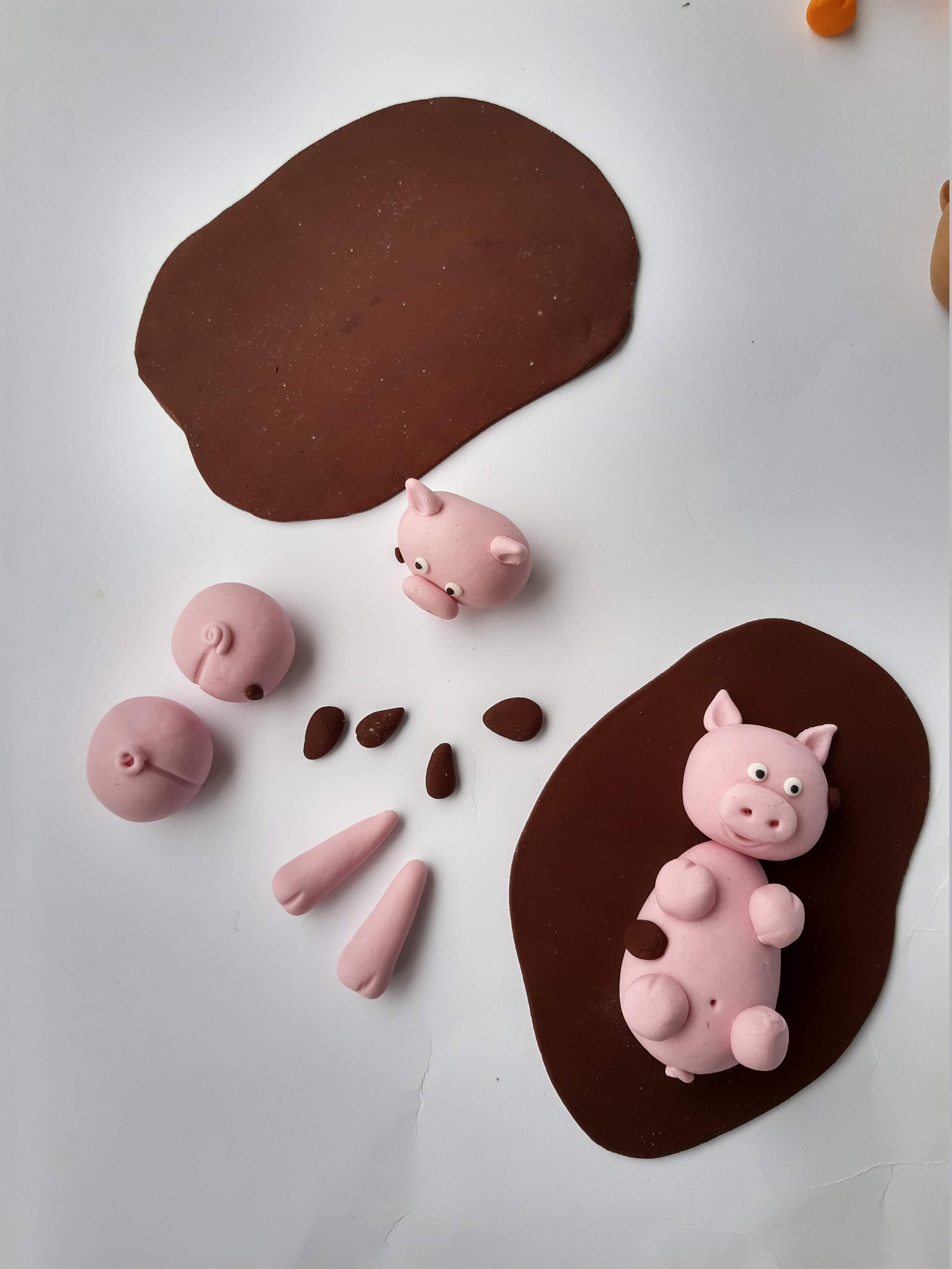 Pigs in the Mud Fondant Cake Toppers Edible Toppers Handmade Cake ...