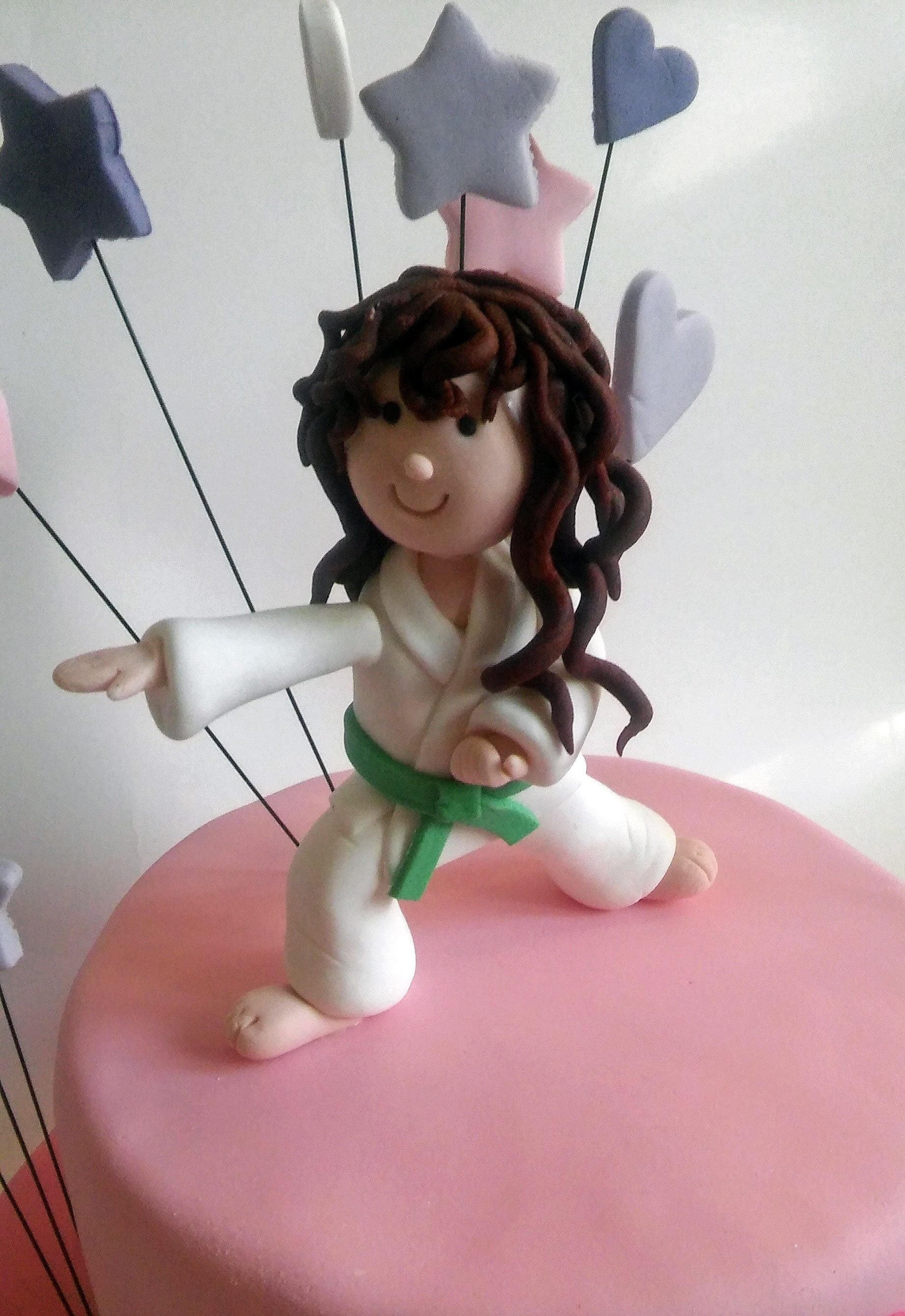 Karate Girl Cake Topper Girl's Birthday Fondant Topper Karate Gift ...
