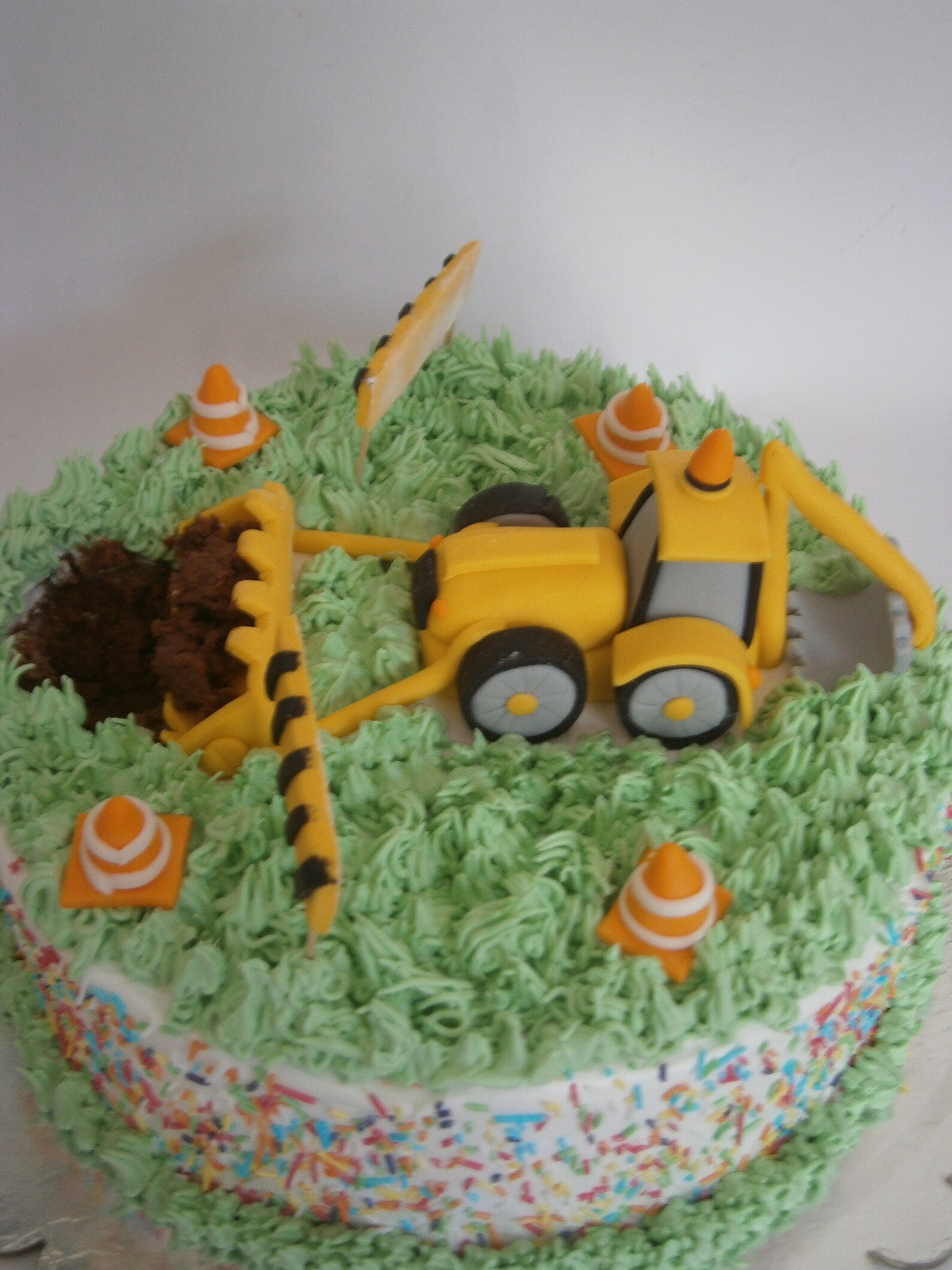 Digger and Builder Fondant Cake Topper Construction Worker Topper Boys ...