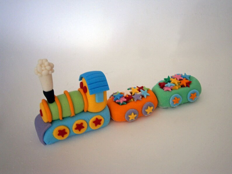 Train Fondant Cake Topper First Birthday Cake Decoration Baby Shower ...