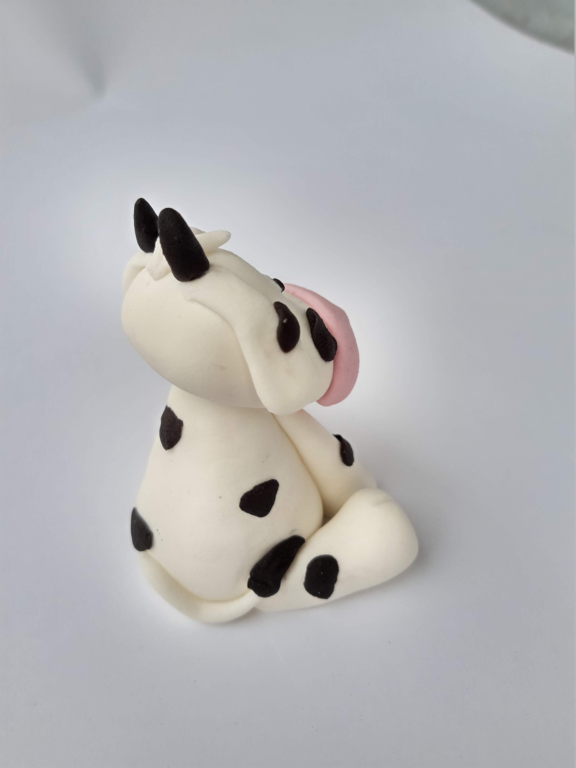Pastel fondant vaca Topper hecho a mano Toppers pastel comestible ...