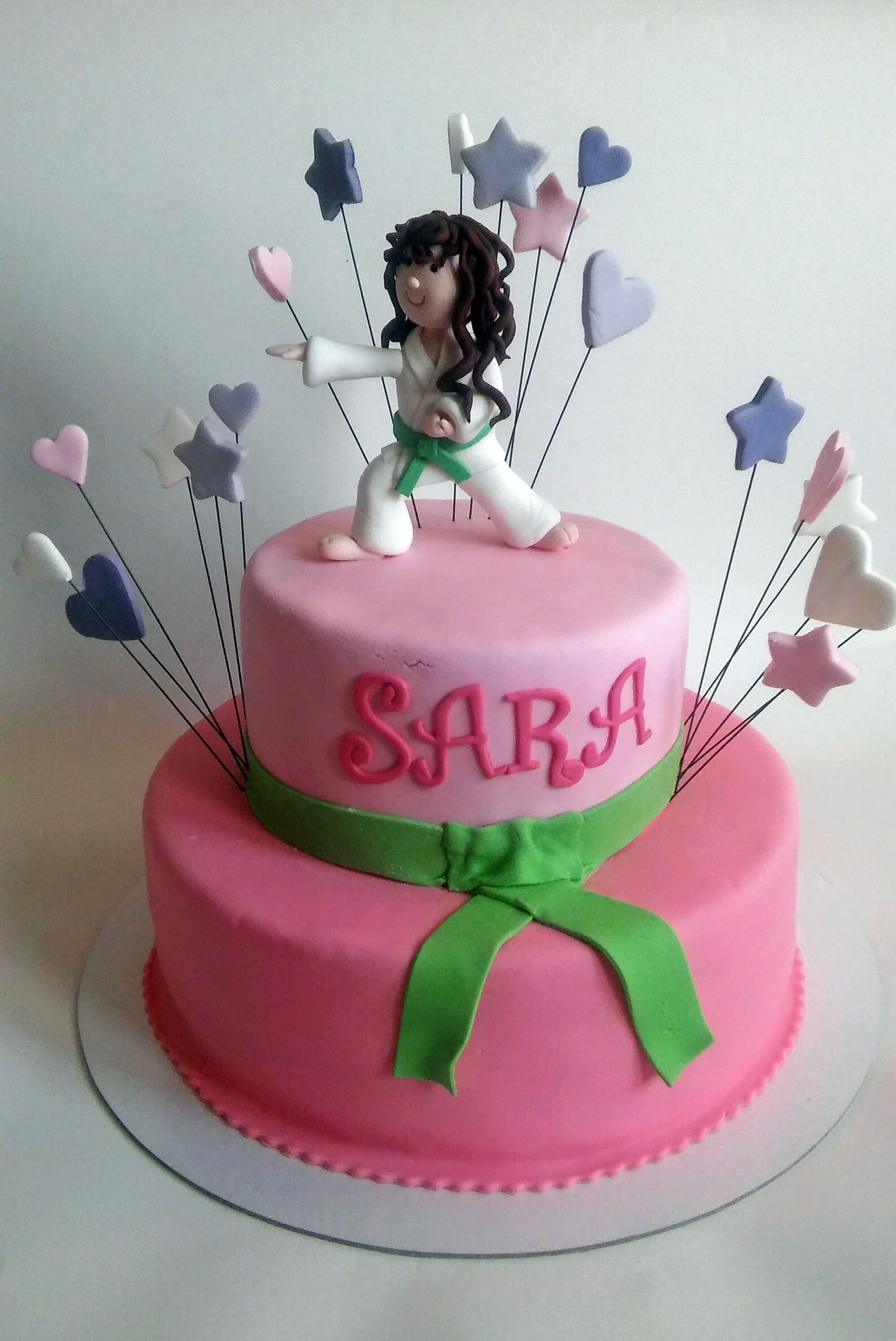 Karate Girl Cake Topper Girl's Birthday Fondant Topper Karate Gift ...