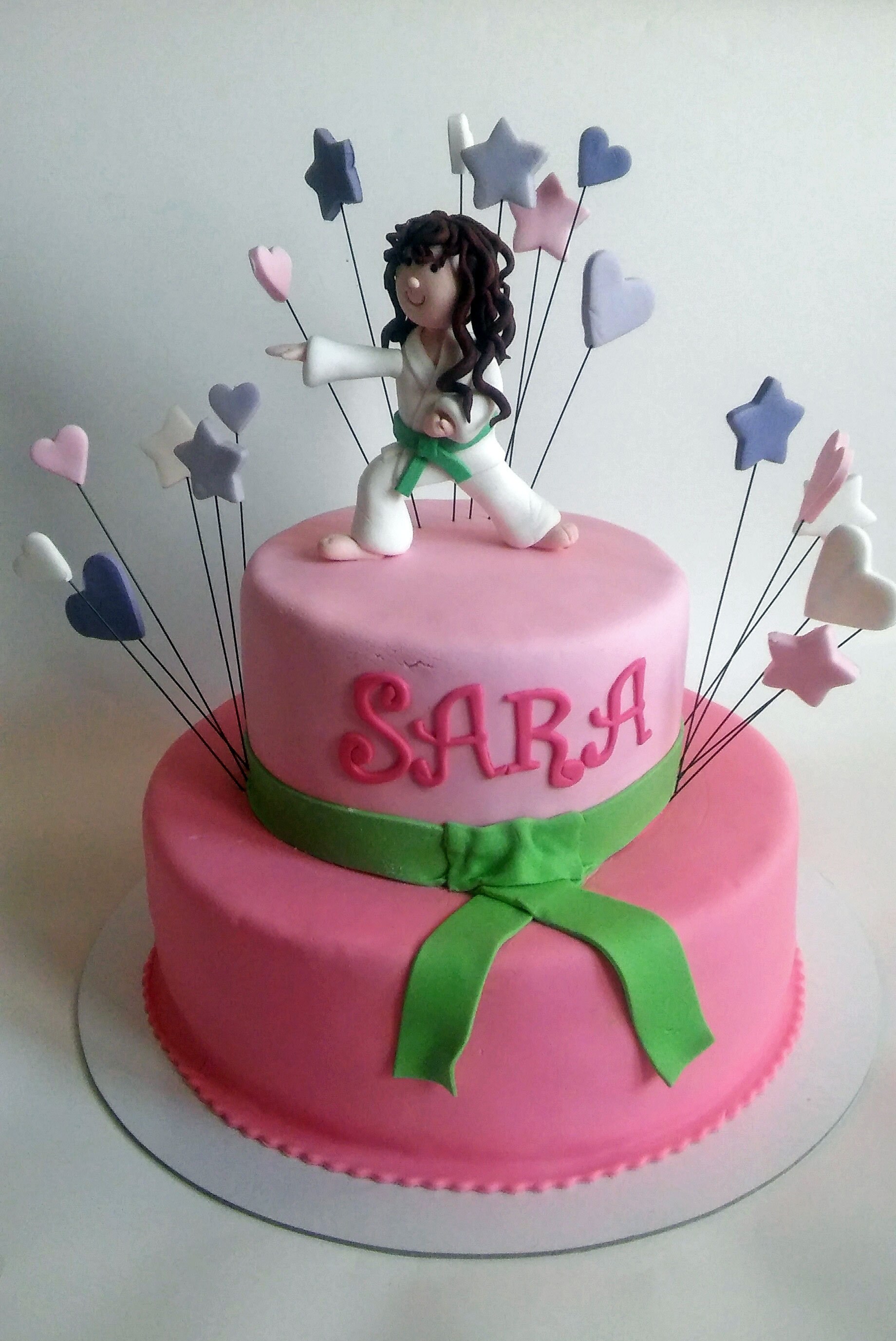 Karate Girl Cake Topper Girl's Birthday Fondant Topper Karate Gift ...