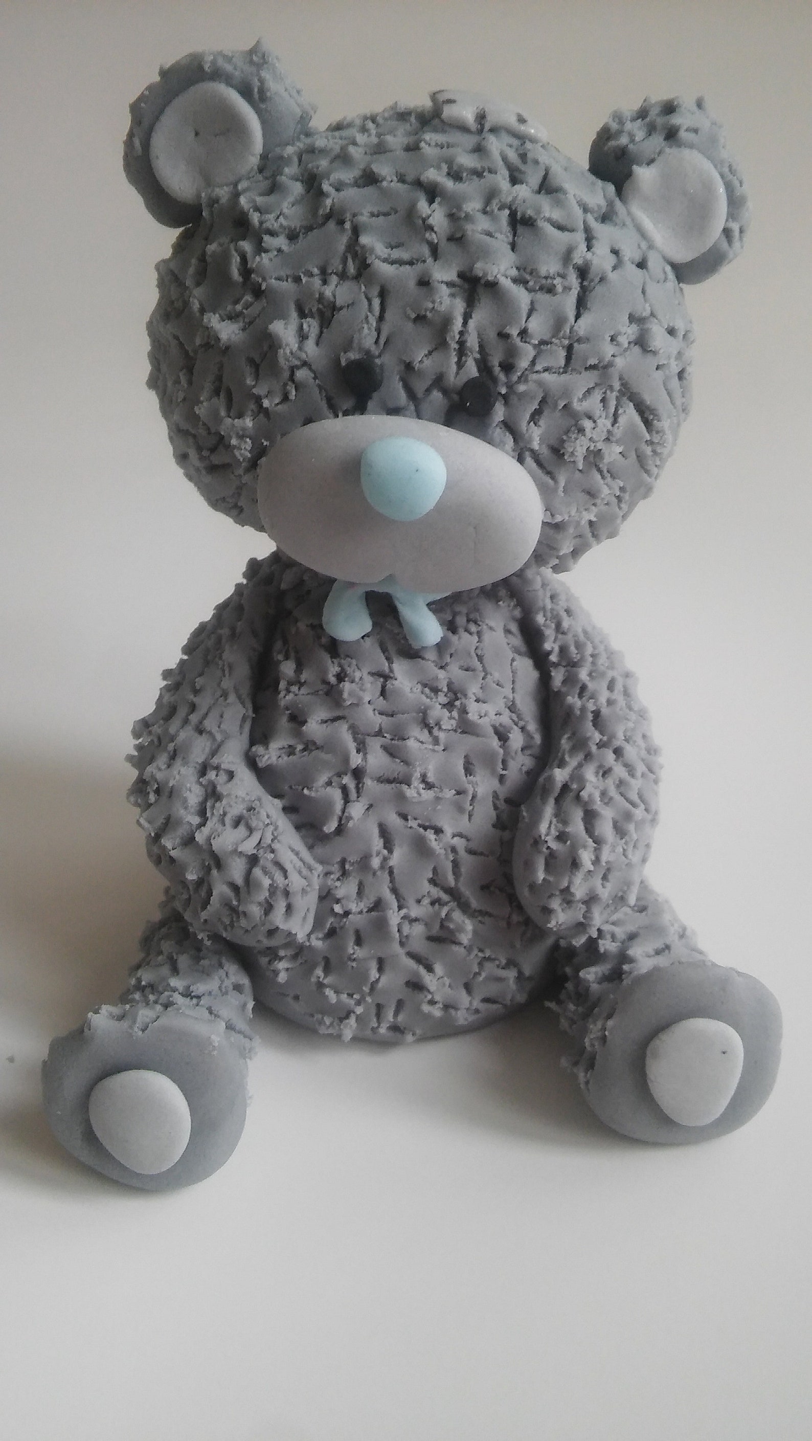 Cute Teddy Bear Fondant Cake Topper First Birthday Toppers Baby Shower ...