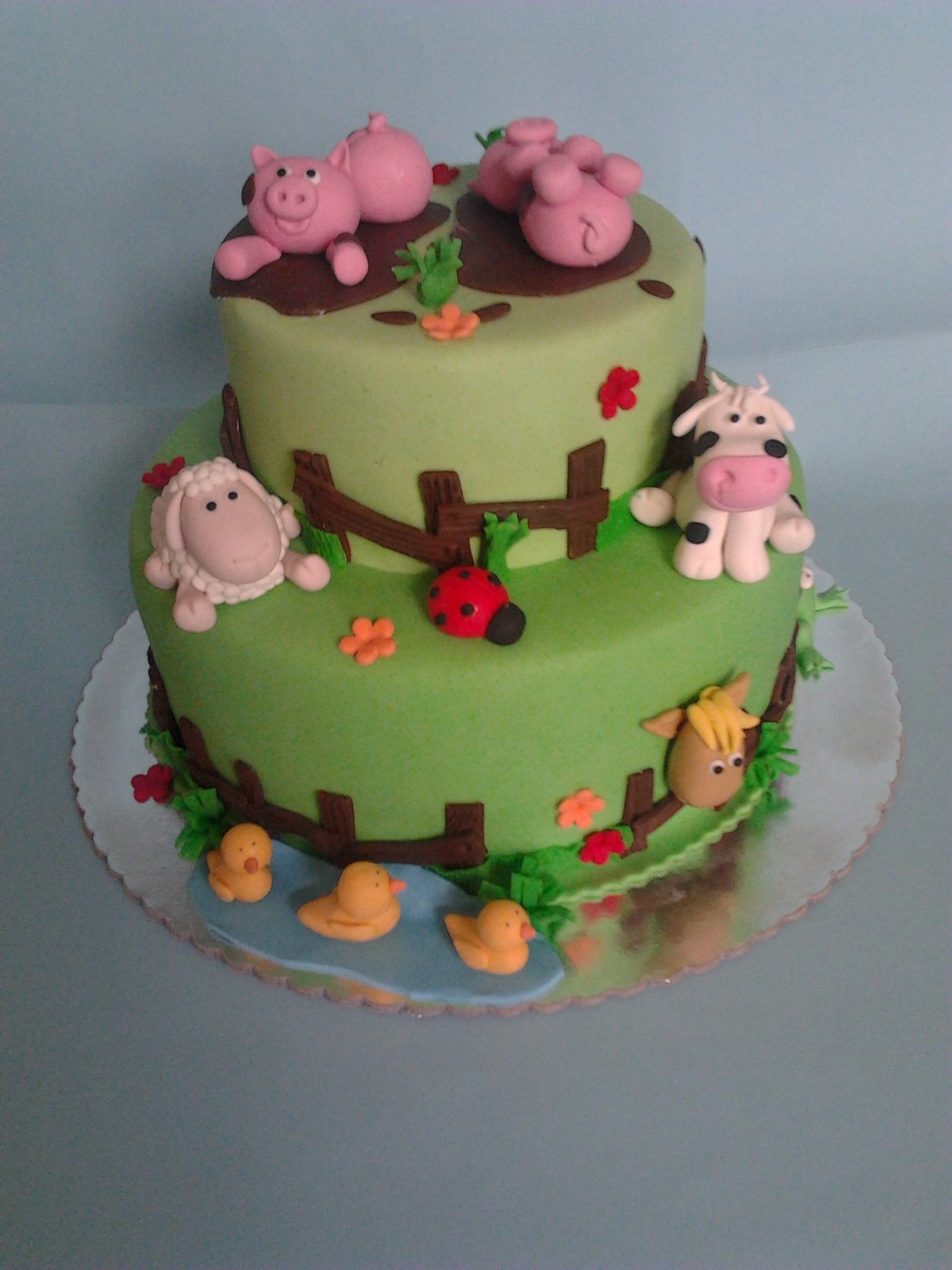 Party Supplies Mo1 Cake Picture from Fondant Farm Cake Topper Cake ...
