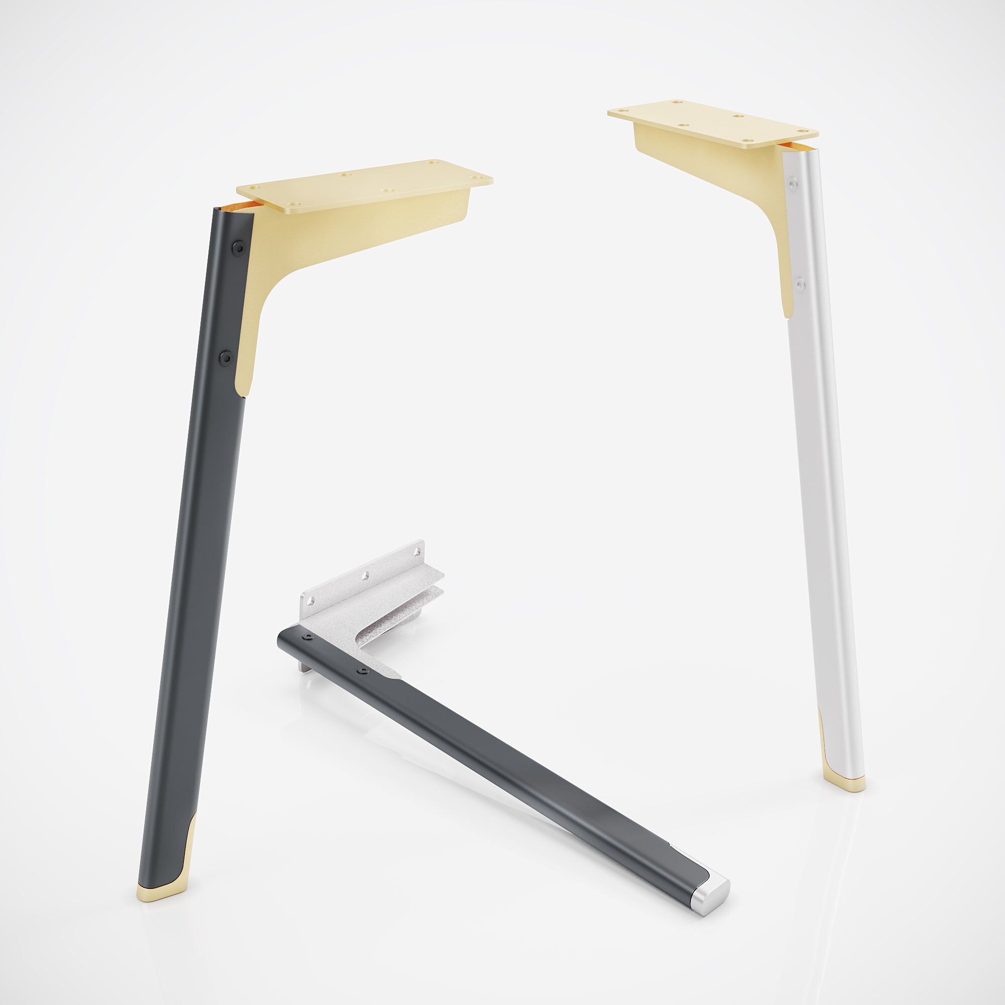 Brass Coffee Table Legs, Tapered Metal Furniture Legs, Set of 4 - Etsy