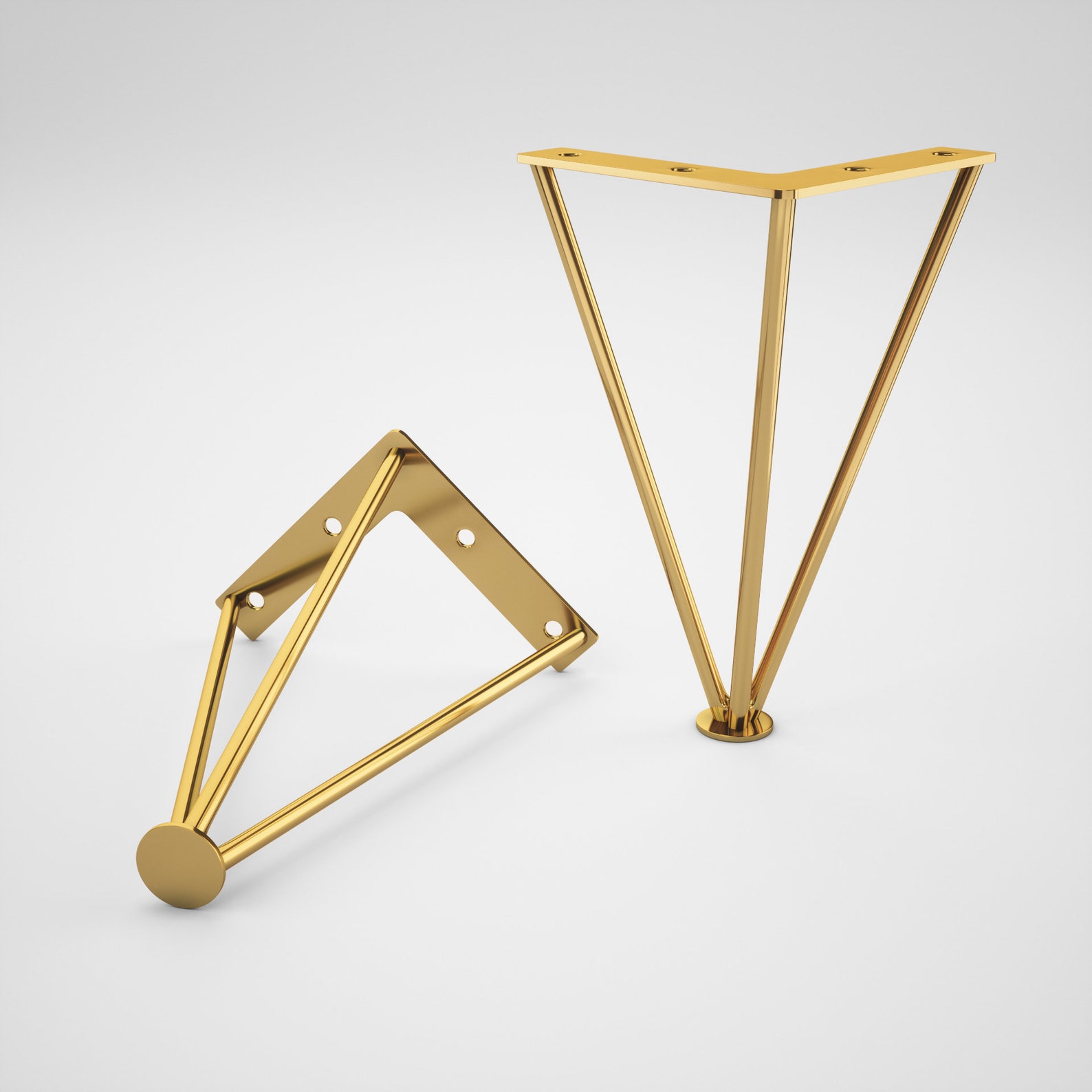 Set of 4 Brass Cabinet Legs Brass Furniture Legs Metal Bench - Etsy