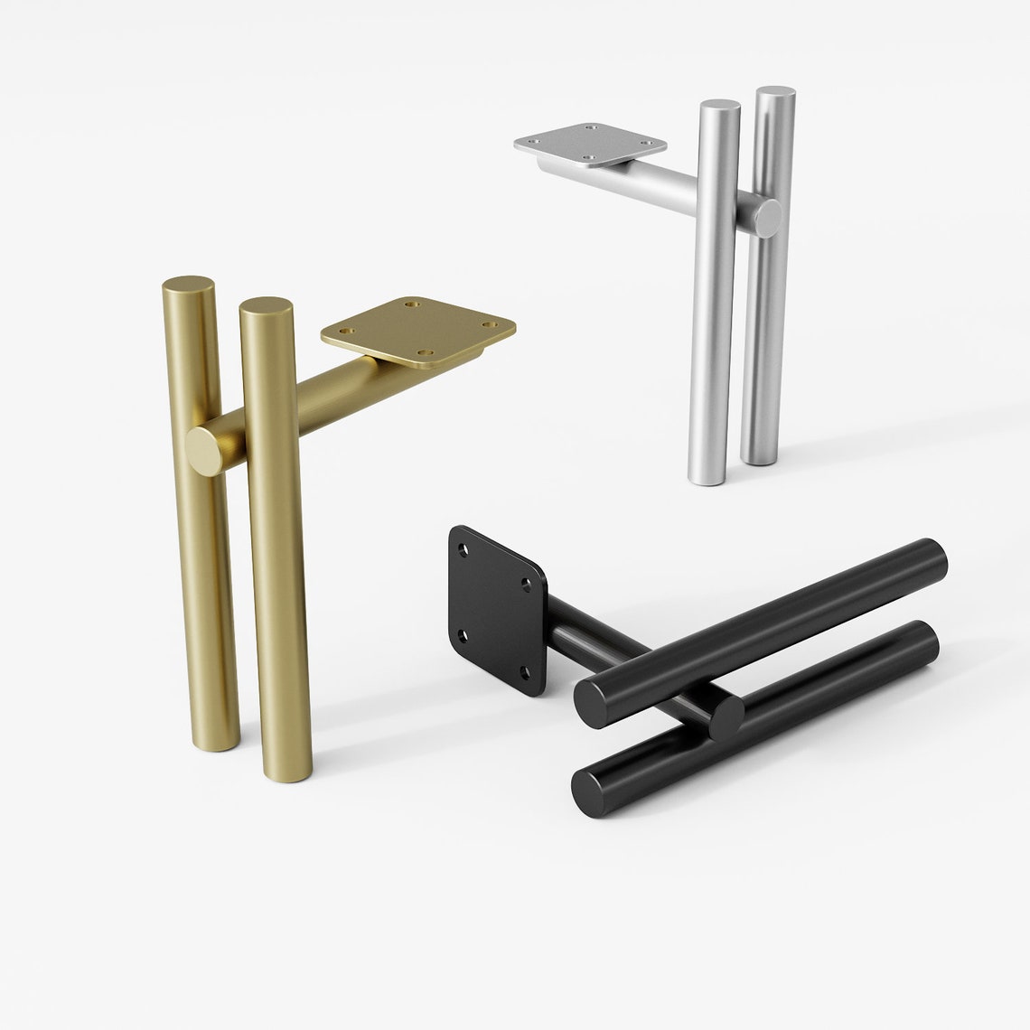 Set of 4 Brass Cabinet Legs Brass Furniture Legs Metal Bench - Etsy