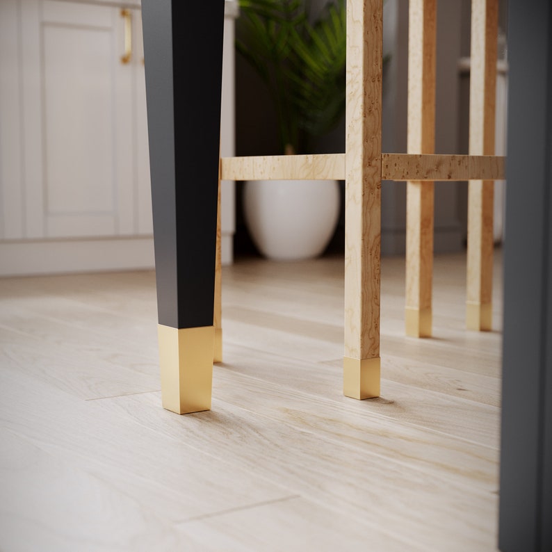 Gold Metal Leg Cap, Brass Leg Cap, Gold Ferrule, Brushed Brass Leg Cap ...