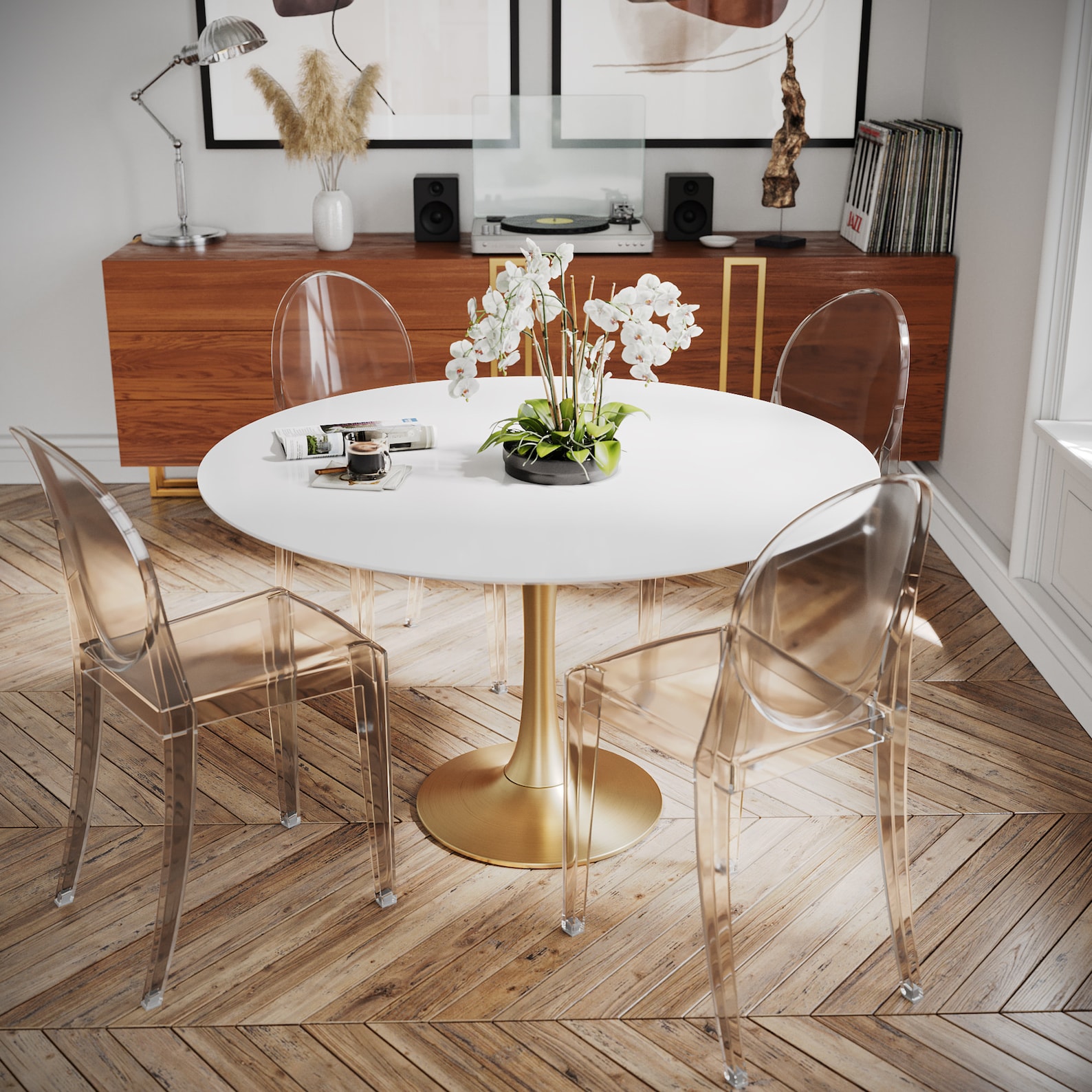 Tulip Round Table, Round Table Base, Table Base, Kitchen Table, Table ...
