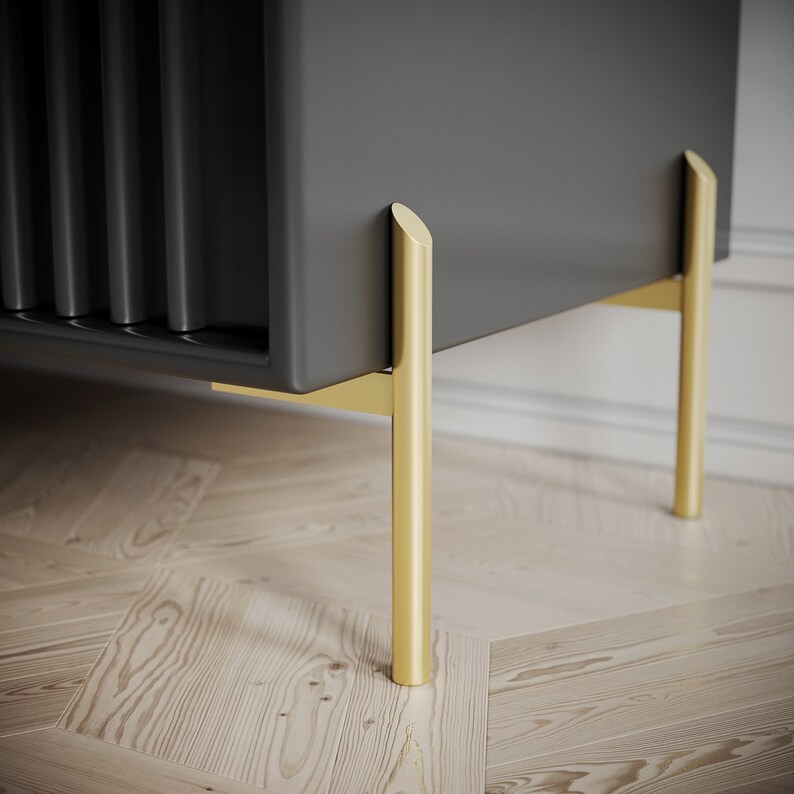 Set of 4 Brass Cabinet Legs Brass Furniture Legs Metal Bench - Etsy