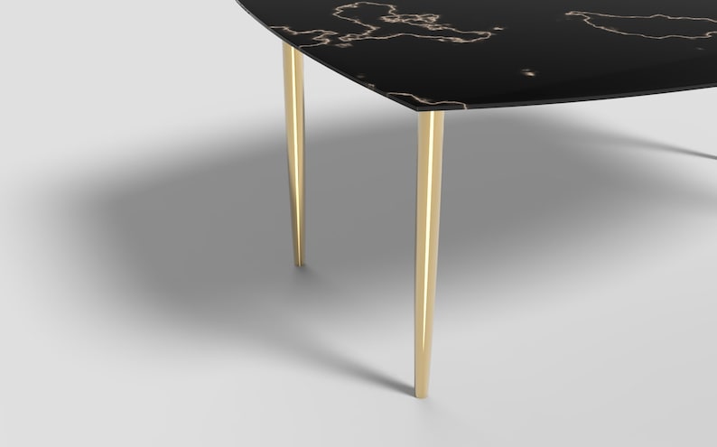 Set of 4 Gold Tapered Dining Table Metal Legs Dining Table - Etsy UK