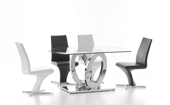 Metal Table Legs: Ring Table Leg- Stainless Steel glass table leg 90* ...