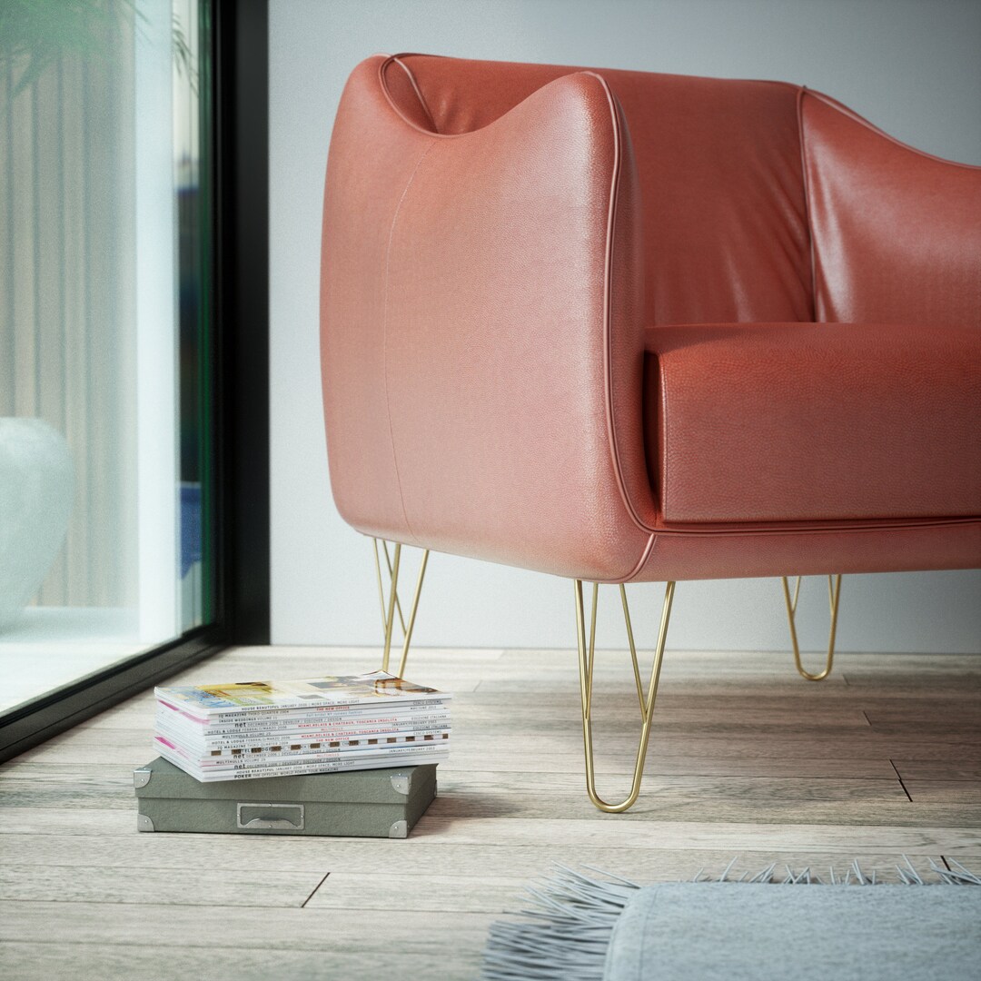 Set of 4 Furniture Legs, Couch Legs, Brass Sofa Legs, Hairpin Sofa Legs ...