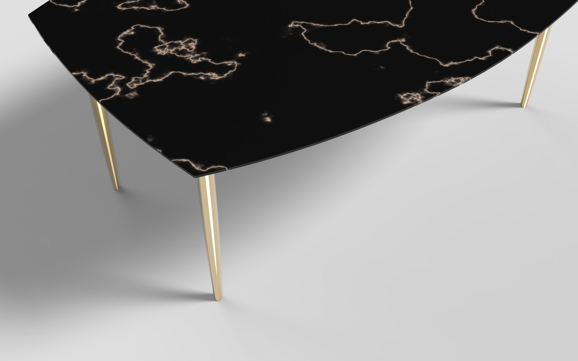 Set of 4 Gold Tapered Dining Table Metal Legs, Dining Table Legs, Live ...