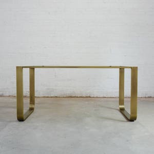 28" Brass Dining Table Legs for Wooden Tabletop, Industrial Style ...