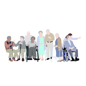 Flat Vector People Pack [elderly] - Clipart AI EPS PNG Human Person ...