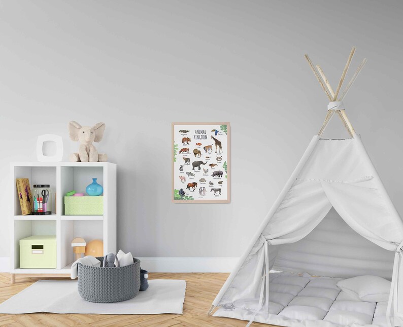 Educational Posters Wild Animals Poster Animal Kingdom Poster Animal ...