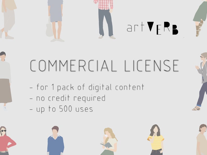 Commercial License - Digital Download Printable Clipart Vector Graphics ...