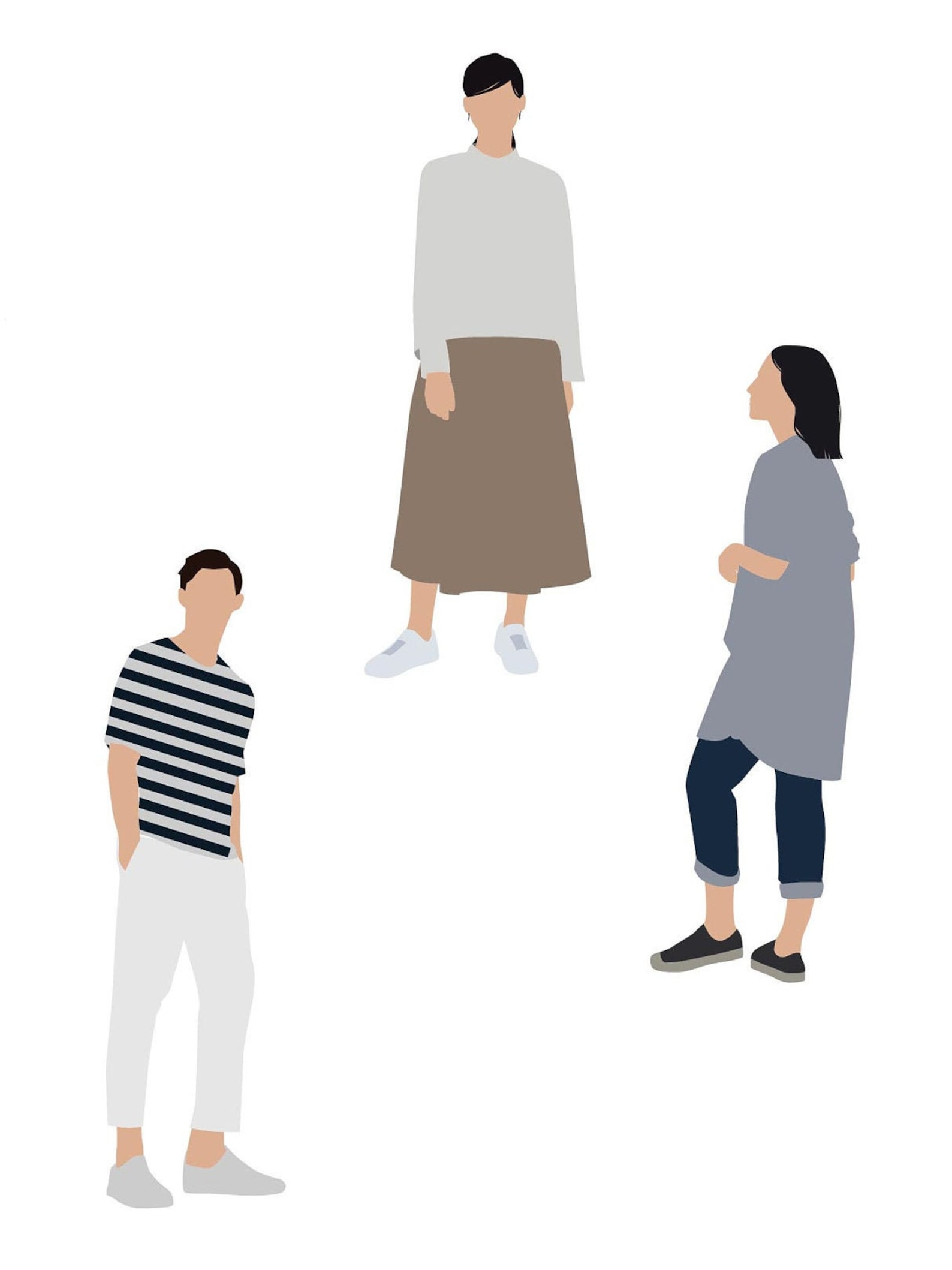 Flat Vector People Pack [office Modern/student/fashion/minimalist] - Clipart AI EPS PNG Human ...