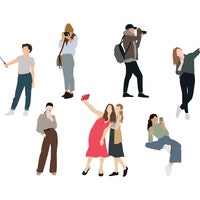 Flat Vector People Pack yoga Exercise Clipart AI EPS PNG Human Person Woman Illustration Cutout ...