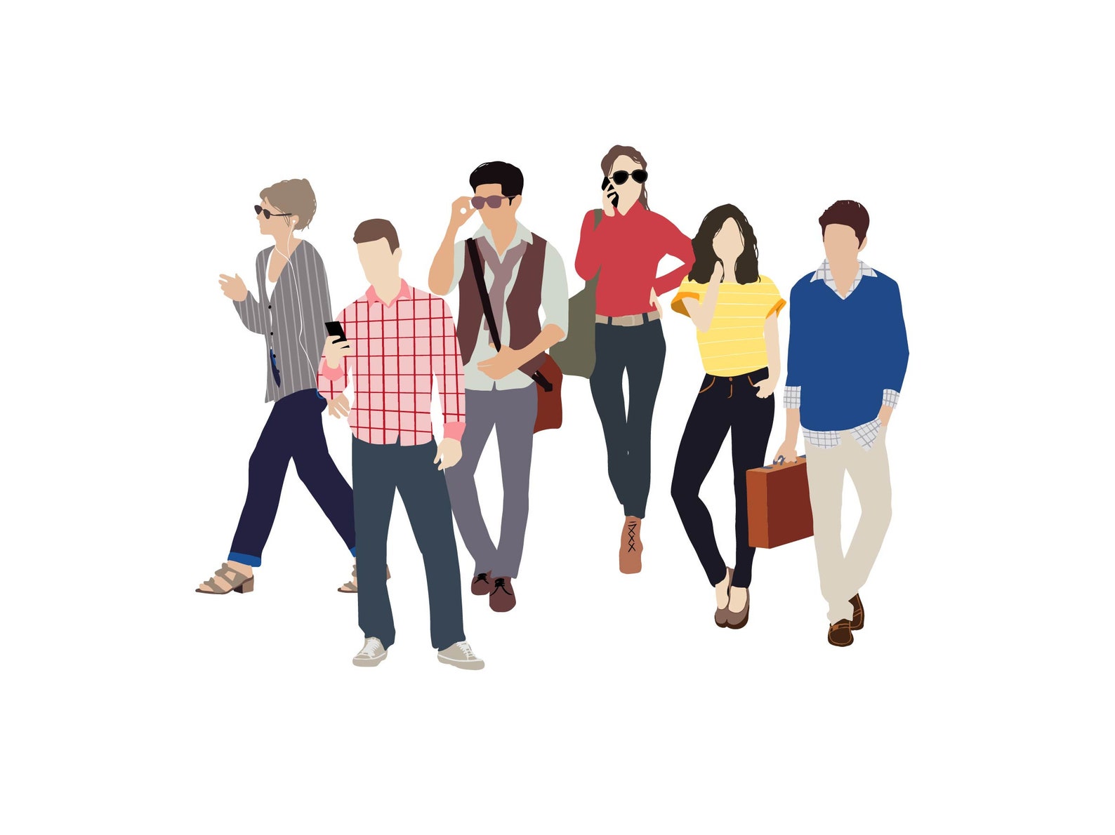 Flat Vector People Pack Clipart [casual, Hangout] AI PNG EPS Human Person Man Woman Illustration ...